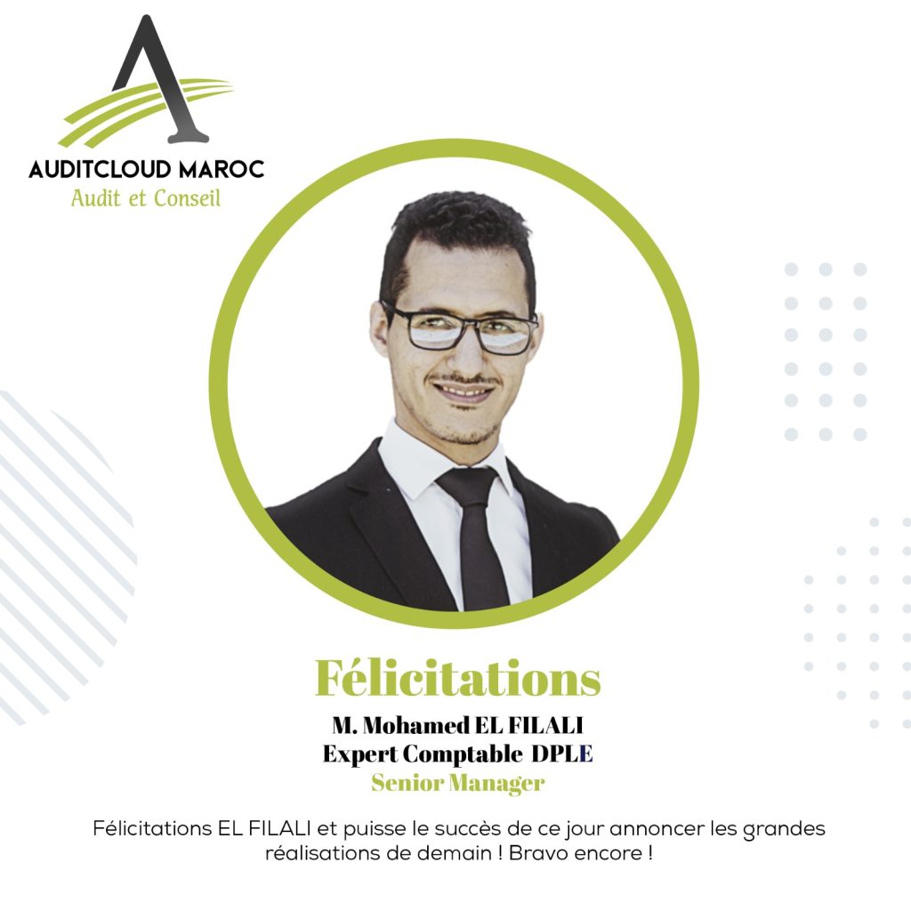 Félicitations à M. Mohamed El Filali – Auditcloud Maroc